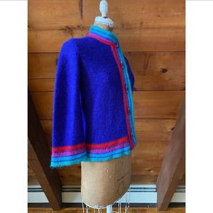 Outlander | Sweaters | 7s Purple Rainbow Stripe Cardigan Jacket By Rene ...